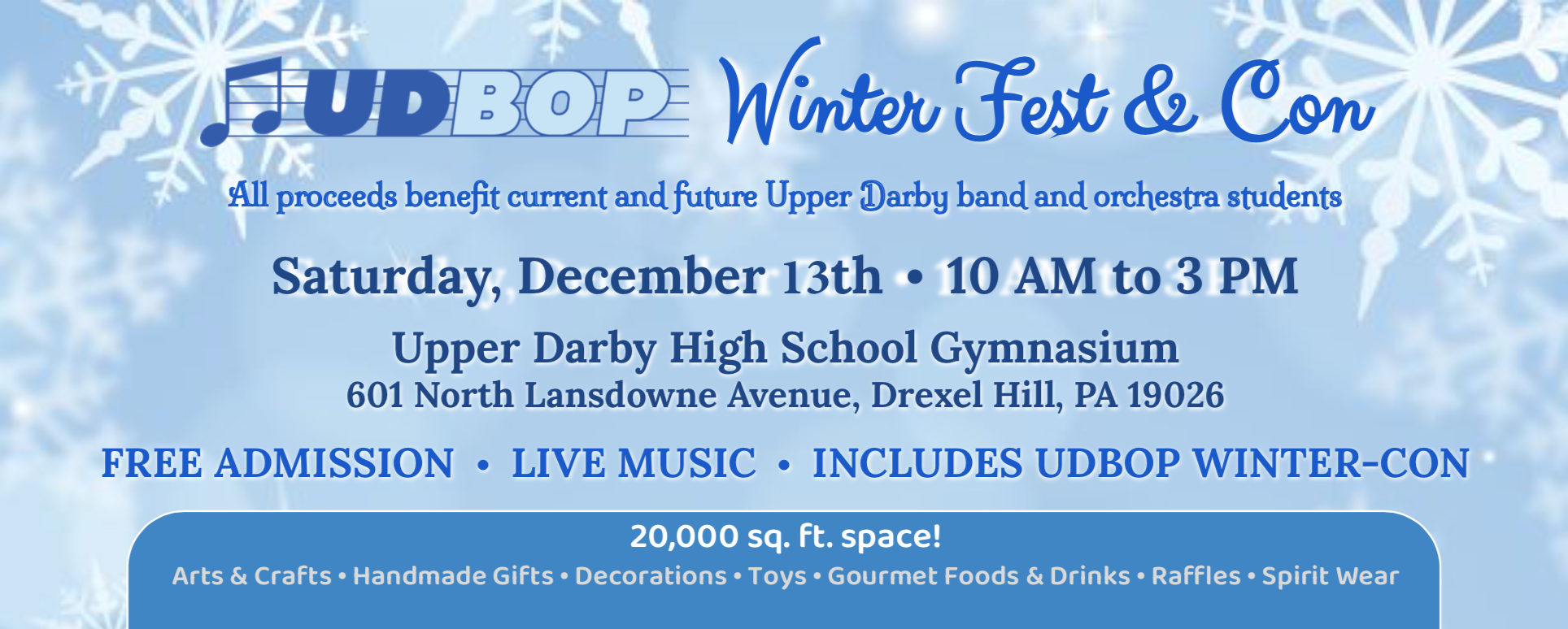 Upper Darby HS Winterfest & Winter Con – Ke Ai Café
